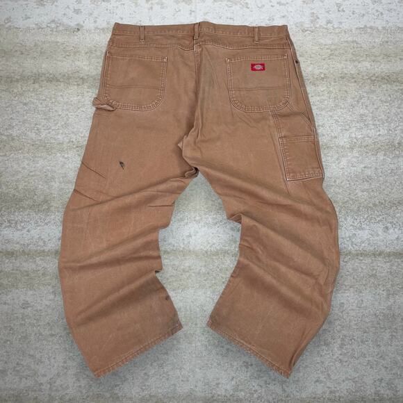 Dickies | Pants | Dickies Carpenter Pants Tan Cotton Canvas Baggy Wide ...